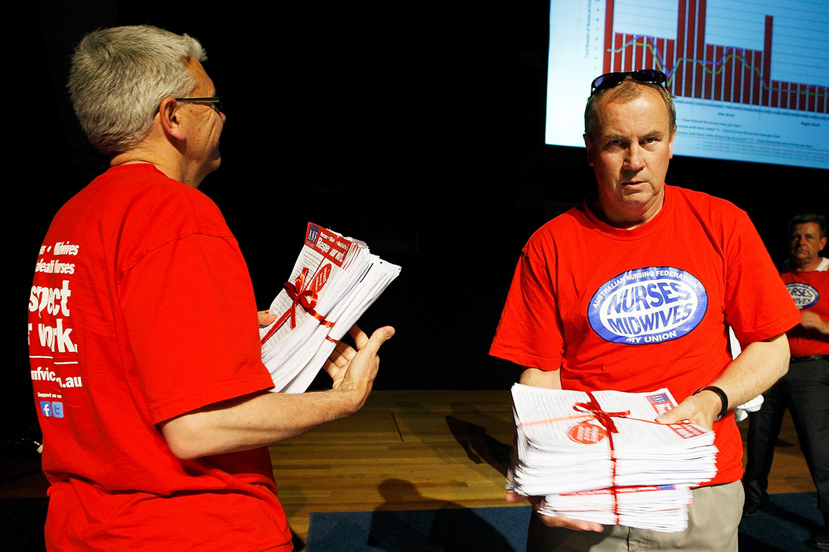 Senior industrial officer Leigh Hubbard and industrial officer Barry ...